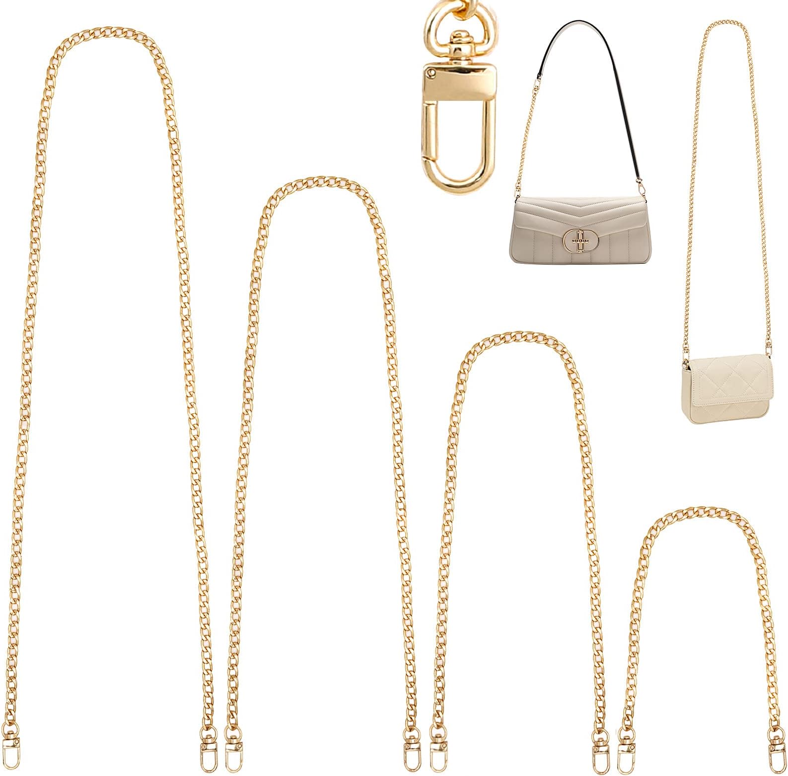 Amazon.com: 47"Gold Purse Chain Strap Metal Shoulder Crossbody ...