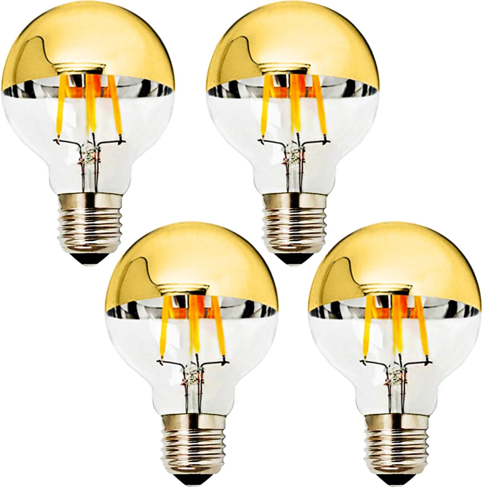 G14(G45) Half Chrome Light Dimmable 4W(40W Equivalent) E12 LED ...