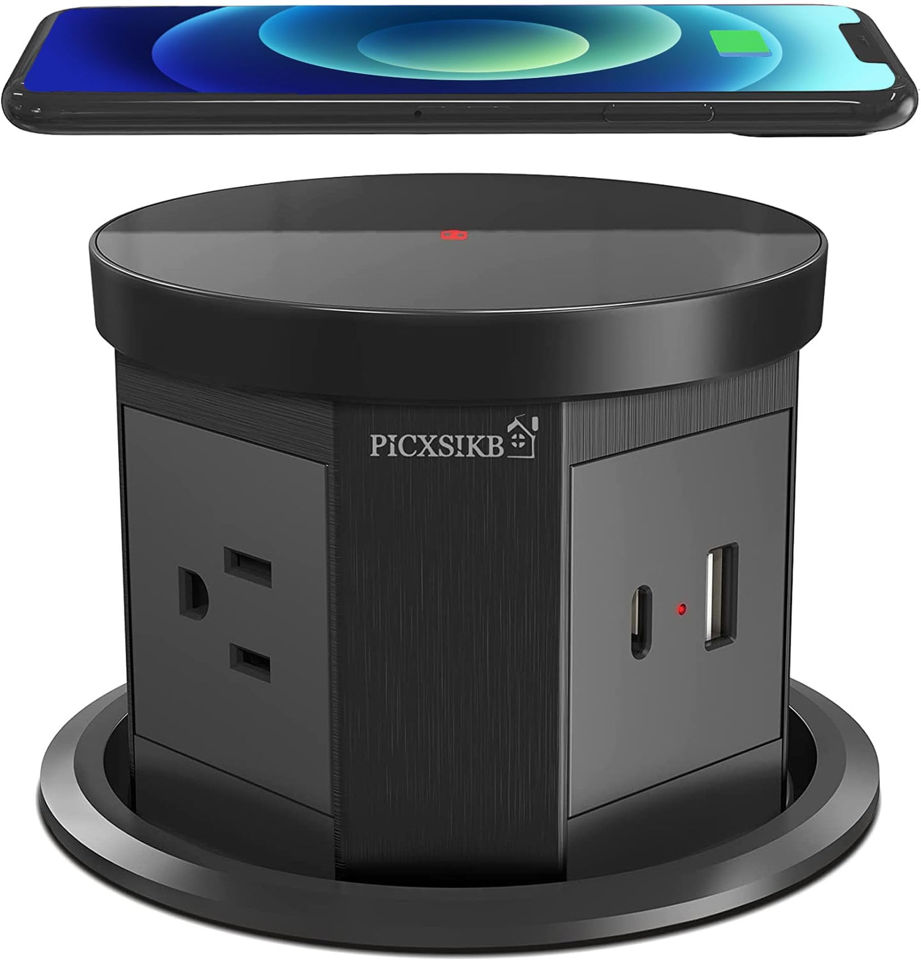 Pop Up Outlet with 15W Wireless Charger, 4.33 inch Pop Up Outlet for ...