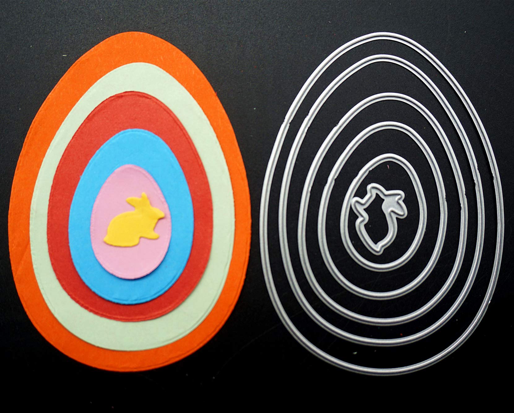 Snapklik.com : Metal Easter Die Cuts Egg And Rabbit Frame Embossing ...