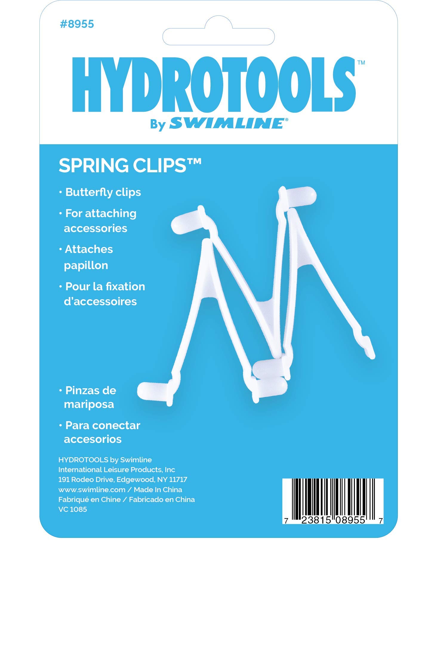 Amazon.com : Swimline Butterfly Clips (3 Pack), White, One Size ...