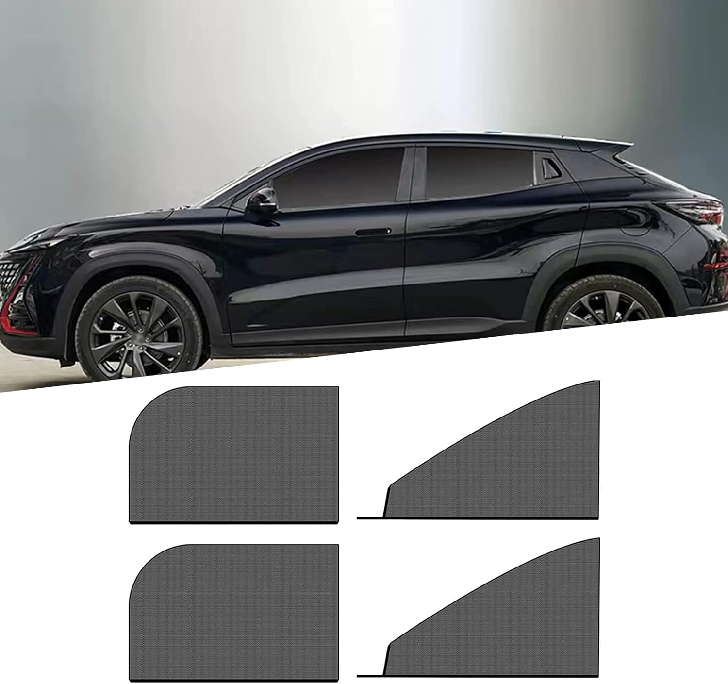 Amazon.com: GKmow Pack-4 SUV Side Window Shades, Double Layer Design ...