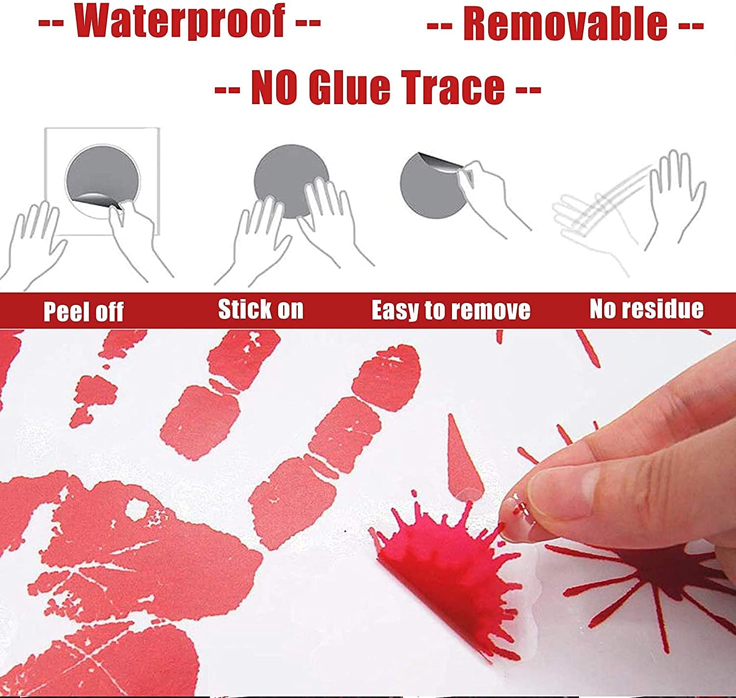 FENGCHUANG 10 Halloween Horror Stickers to Decorate Horror PVC Stickers ...