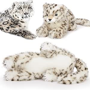 Amazon.com: MaoGoLan Soft Stuffed Snow Leopard Plush 35'' Giant Cheetah ...