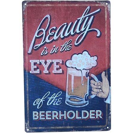 Amazon.com: Strosportsandtech Beer Alcohol Drinking Funny Tin Sign Bar ...