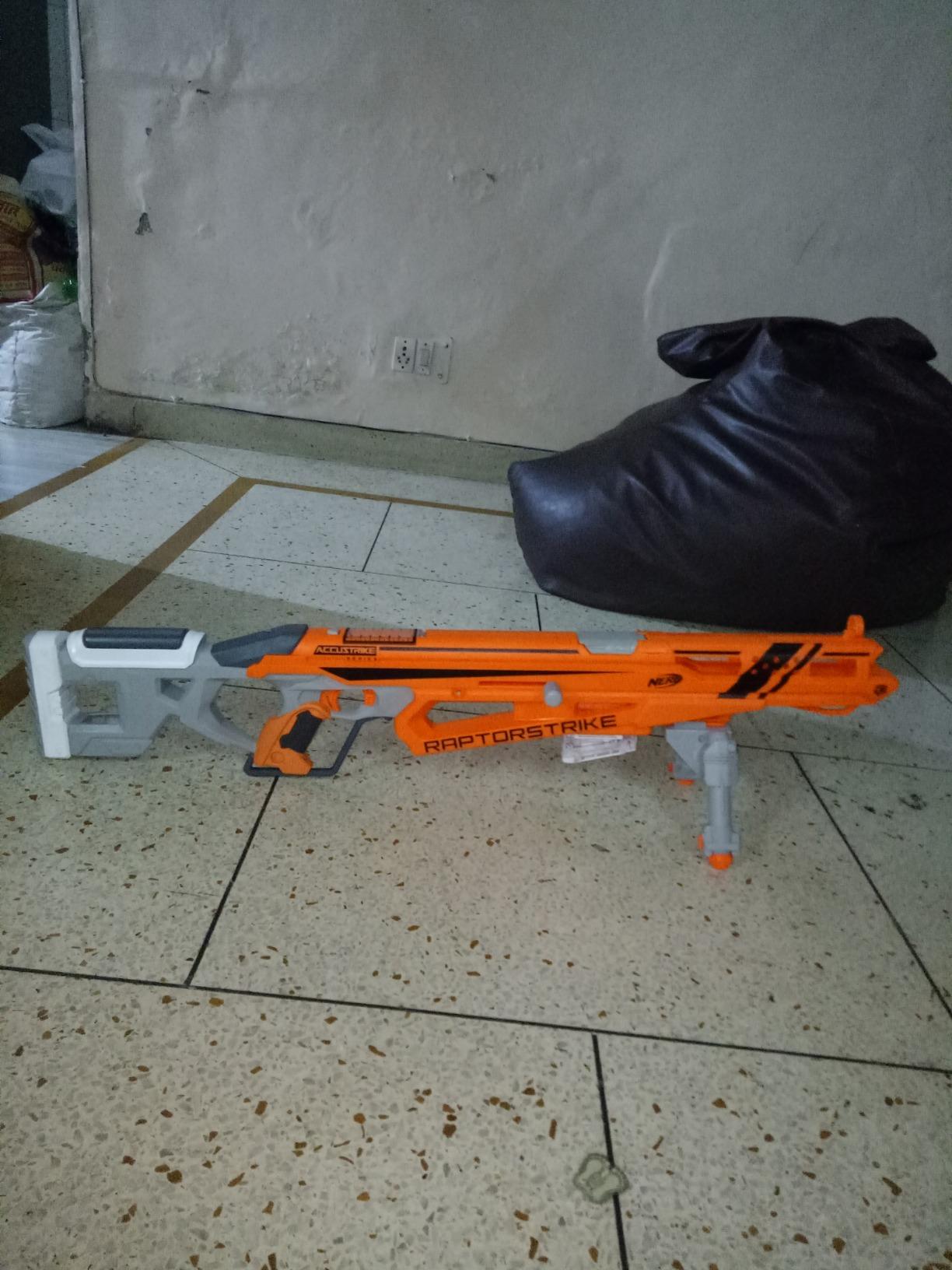 Nerf Raptor Strike Accustrike Elite Bolt-Action Blaster, Includes 18 ...