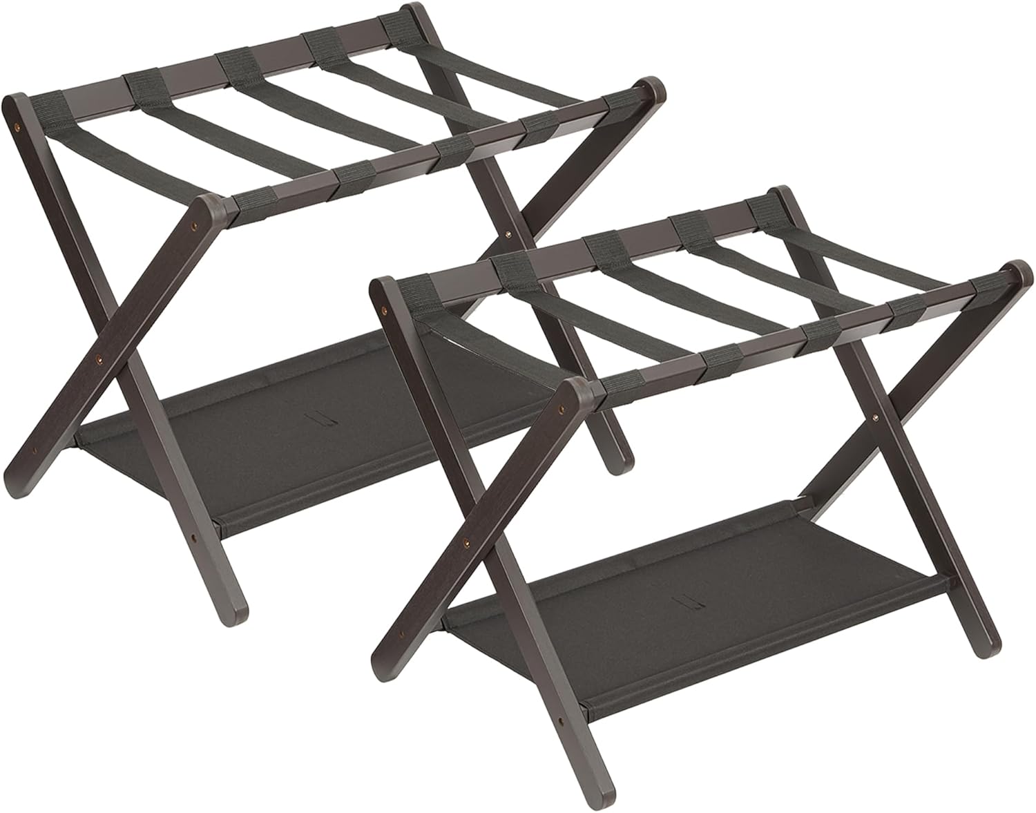 Amazon.com: Luggage Rack, Folding Suitcase Stand with Storage Shelf and ...