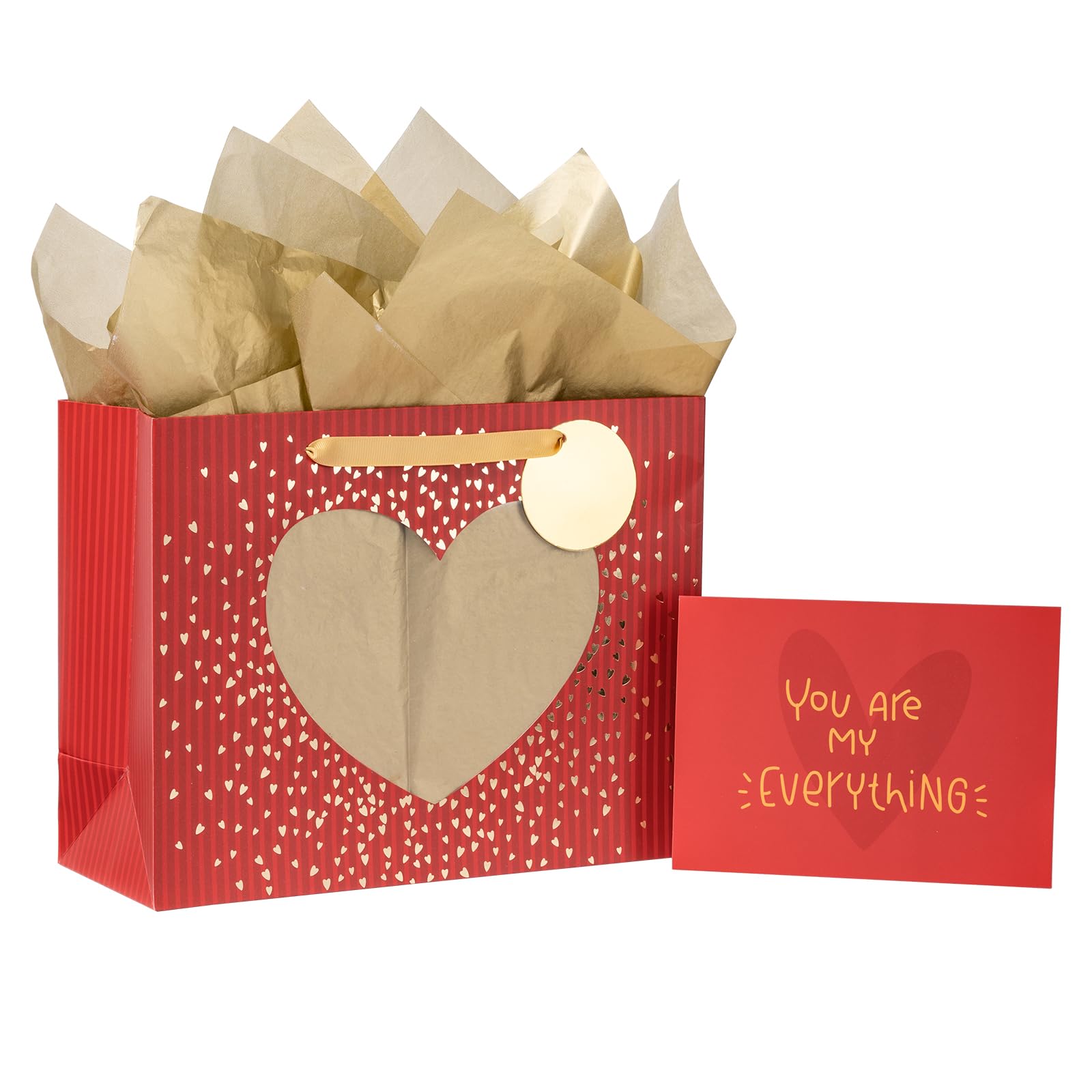 Amazon.com: Loveinside Valentine's Day Gift Bag - Transparent Heart ...