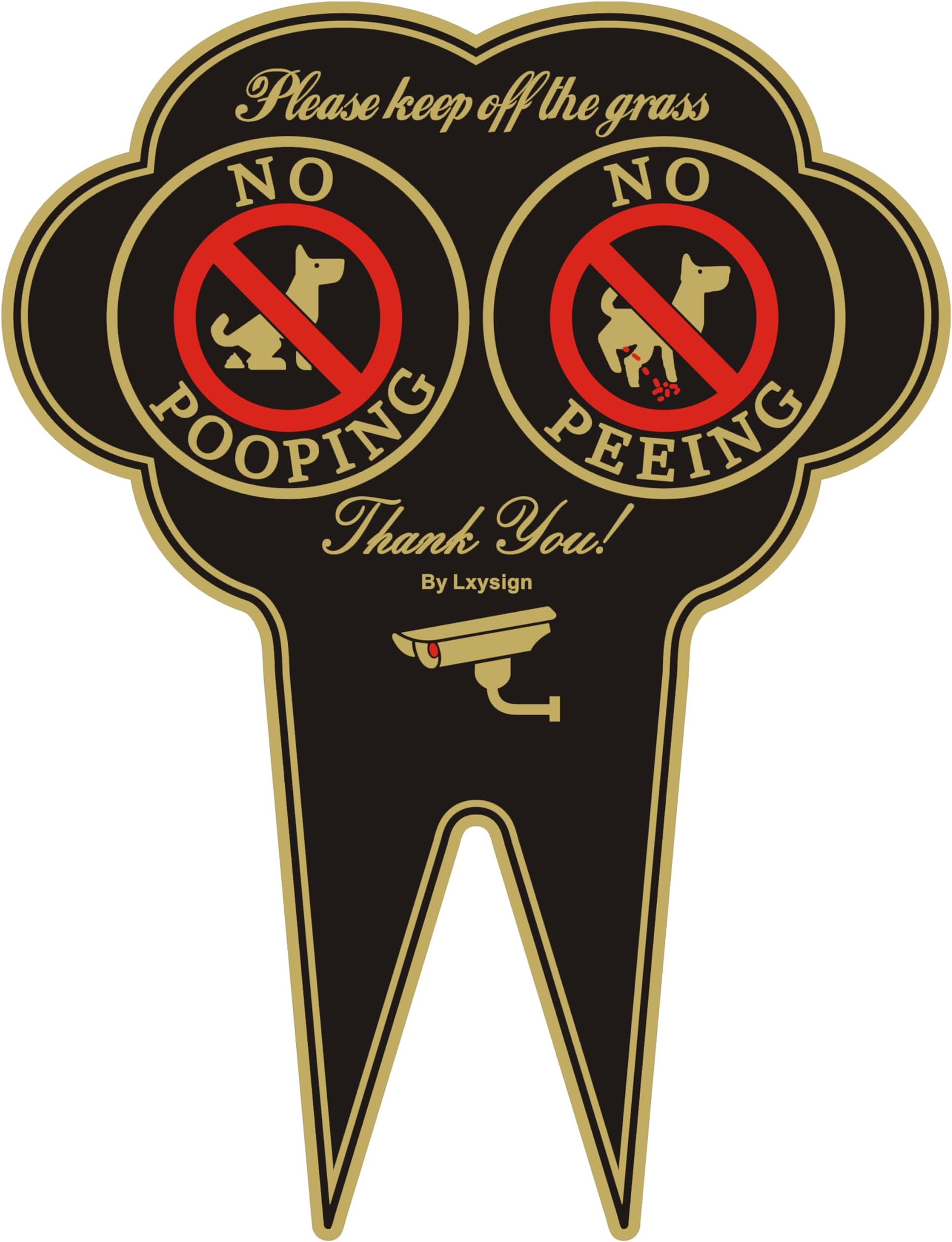 Amazon.com: MUXYH No Dog Peeing/Pooping Sign 2 Pack, Please Be ...