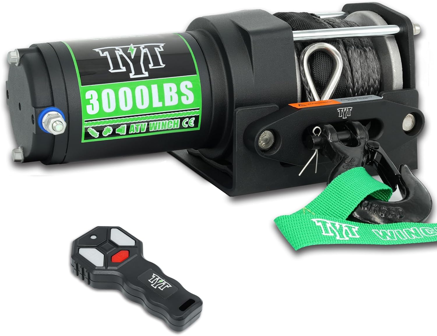 Amazon.com: TYT 3000 lb ATV Winch, 12V DC Electric Winch with Wireless ...