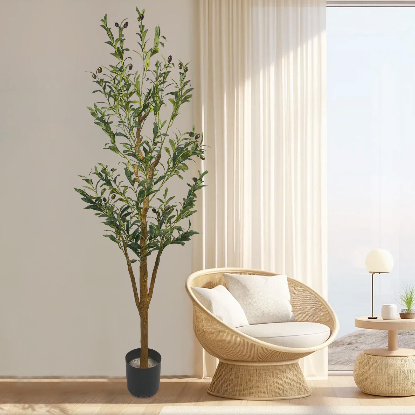 Amazon.com: Perdisheng Faux Olive Tree 5 feet, Tall Fake Olive Tree ...