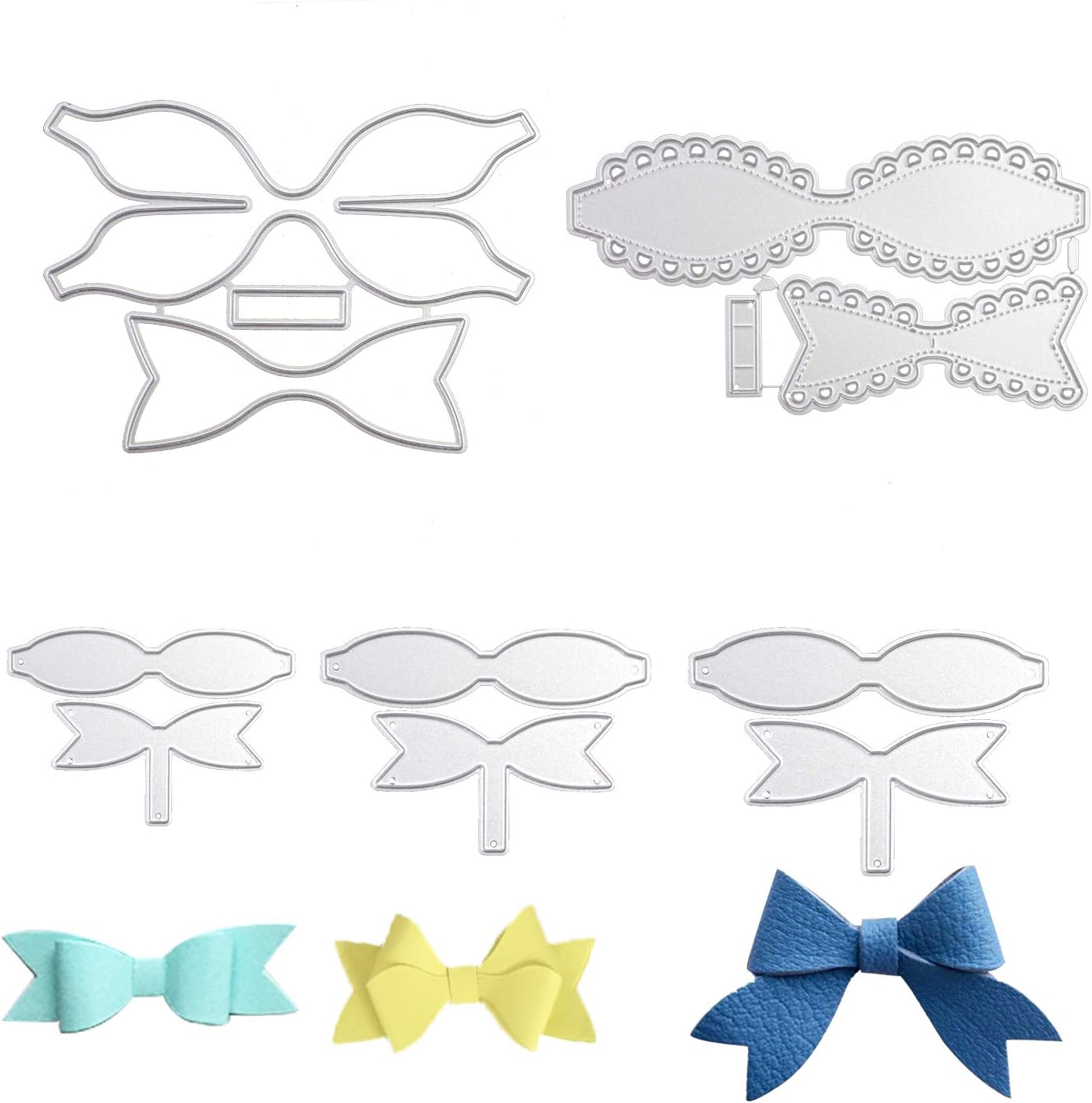 Amazon.com: Luckkyme 5 Set Bow Tie Cutting Dies, Bows Die Stencil Metal ...