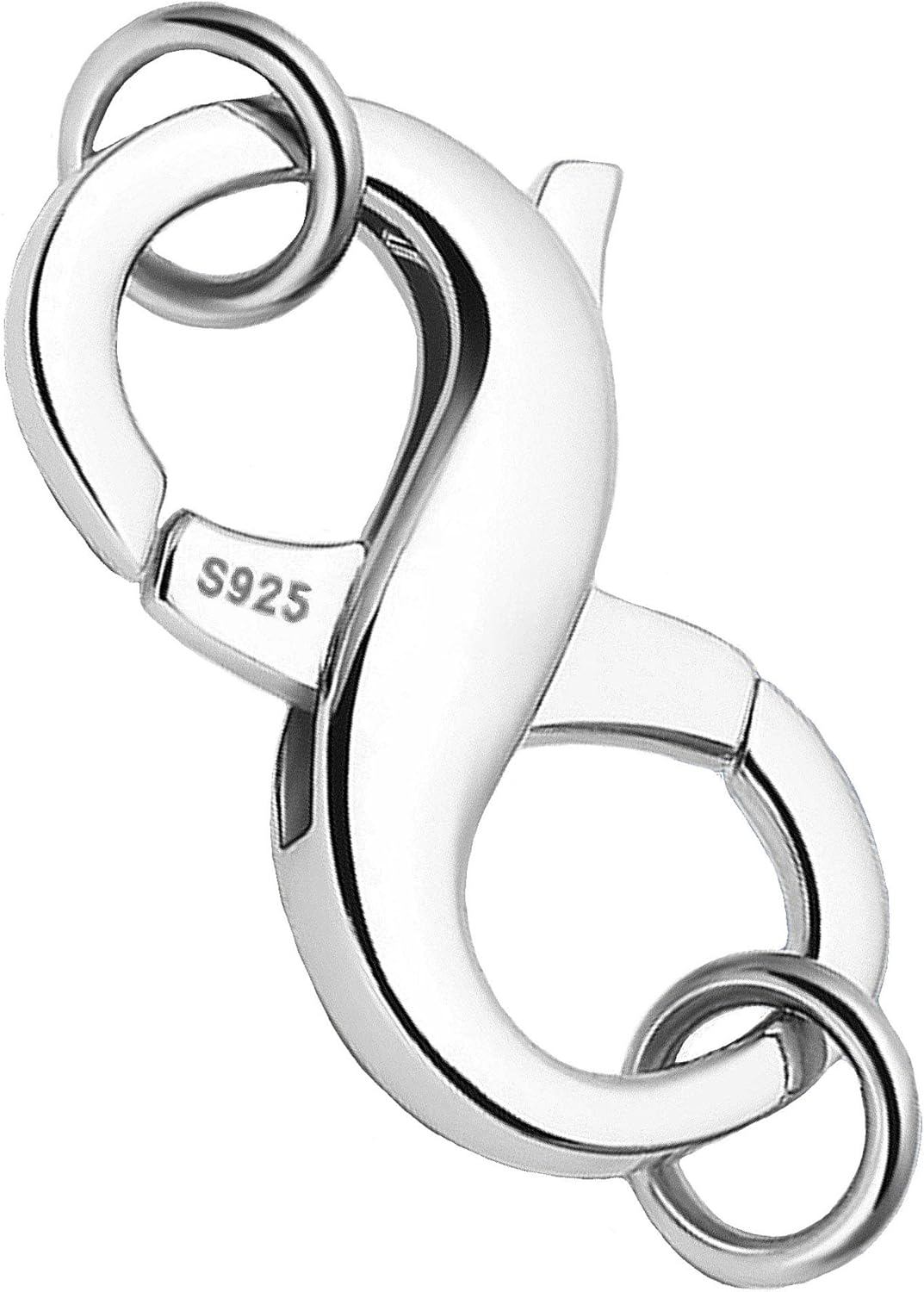 Amazon.com: Double Opening Lobster clasp-925 Sterling Silver Necklace ...