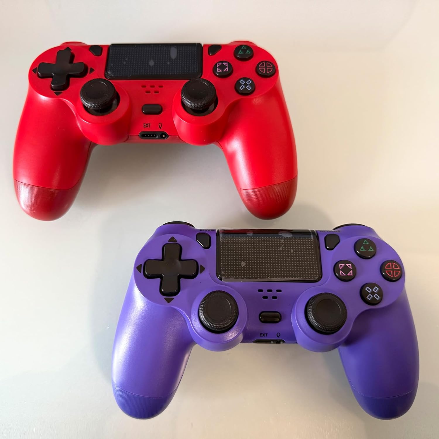 Amazon.com: FASIGO 2 Pack Wireless Controller Compatible with PS4, with 2 USB C Cables - Red ...