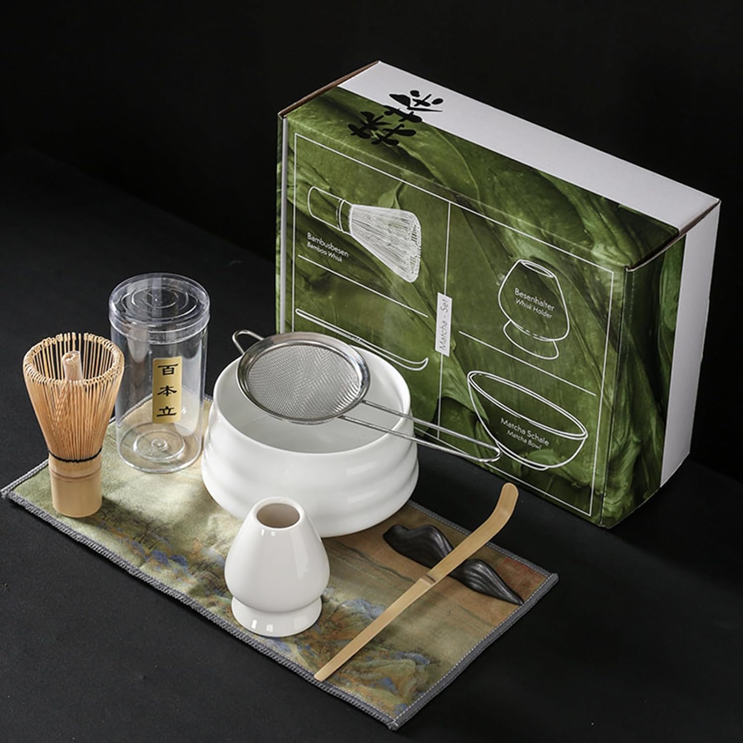 Japanese Matcha Set (7pcs),Matcha Kit with Matcha Bowl,Matcha Whisk ...