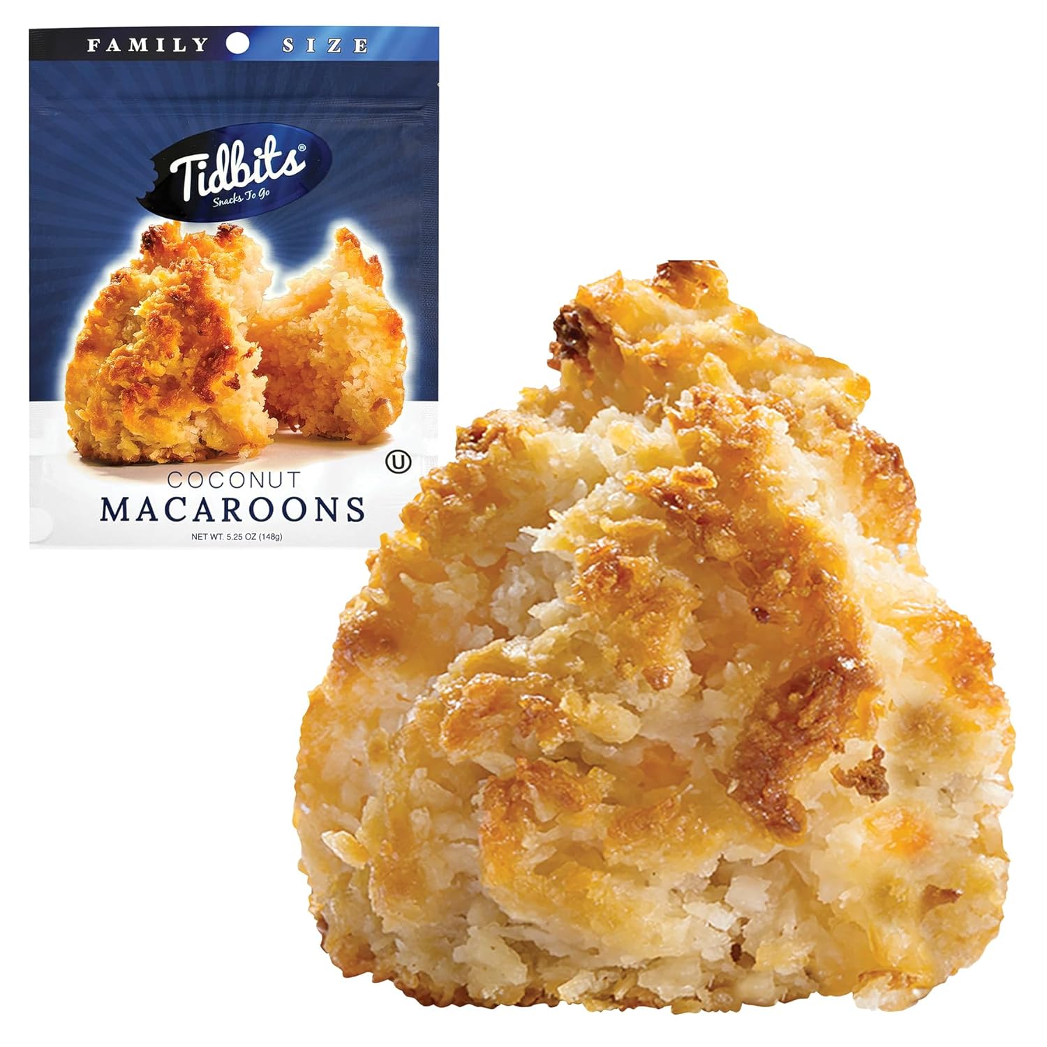 Amazon.com: Tidbits Snacks To Go Coconut Macaroons – 5.25 oz. Family Size, Gourmet Gluten-Free ...