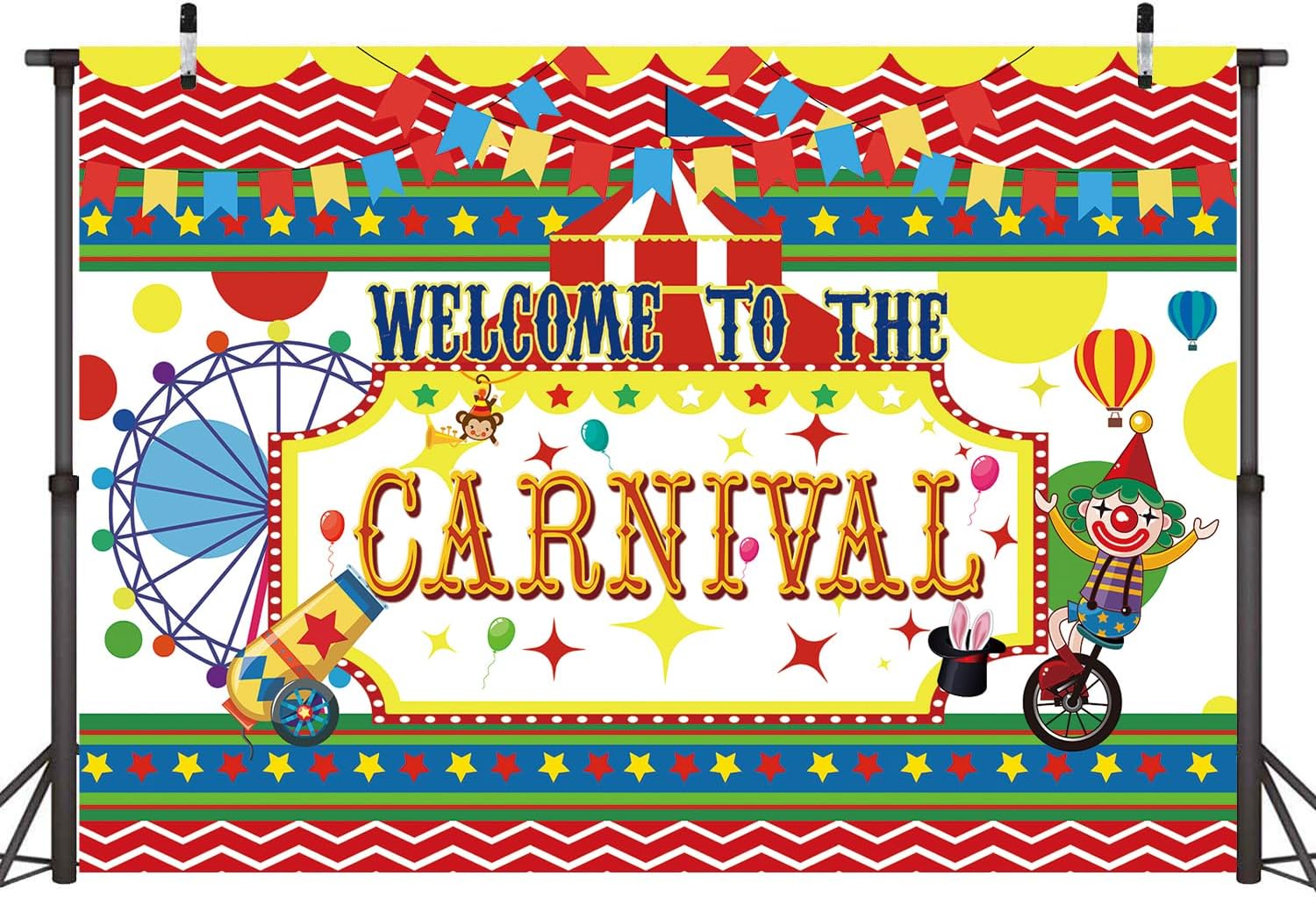 Amazon.com : LTDKAEN Welcome to The Carnival Backdrop Circus Carnival ...