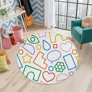 Amazon.com: Small Round Rug 3ft Circular Circle Rugs Round Bathroom ...