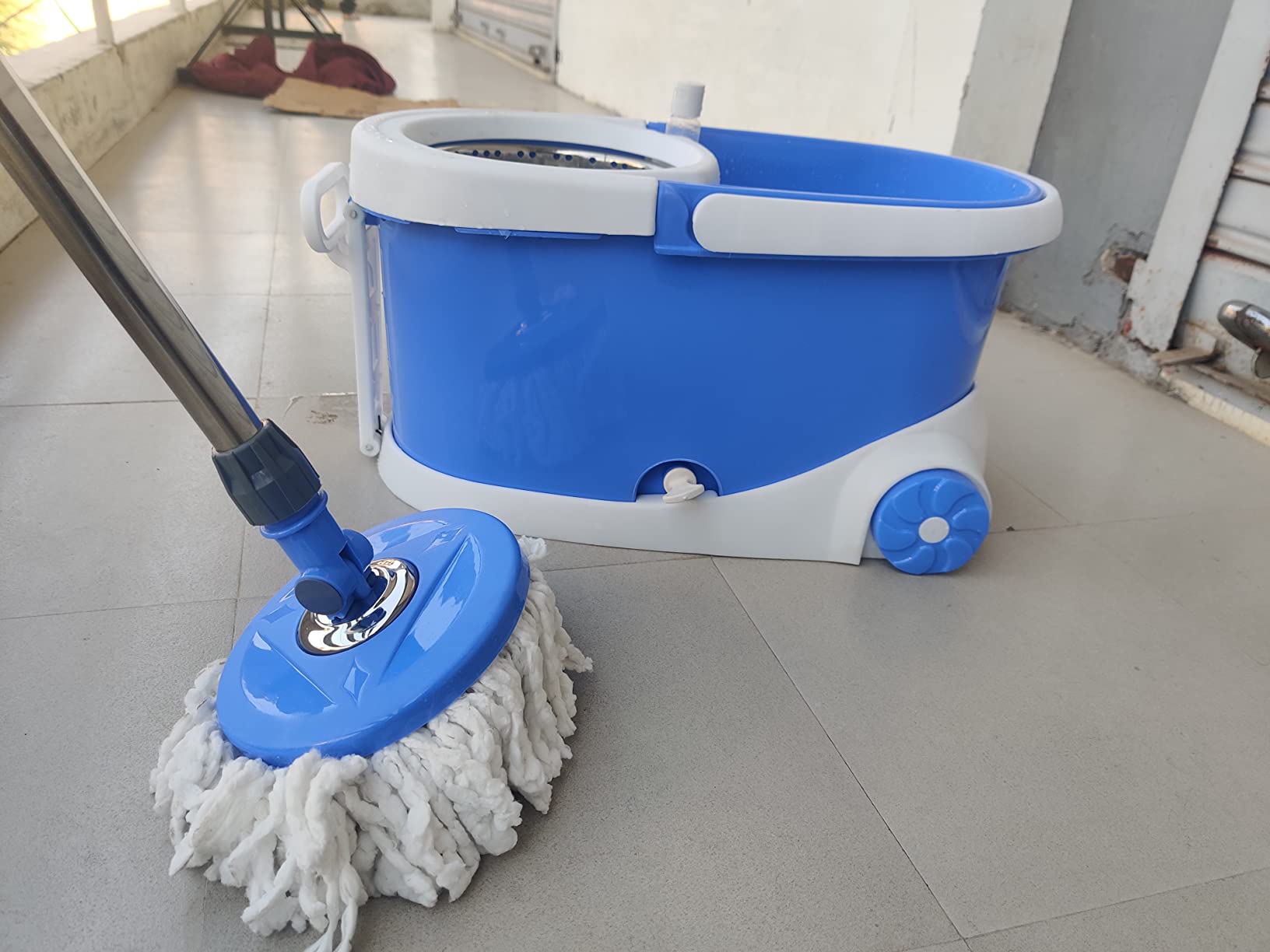 Spin Mop Set, Cleaning Mop Stick with Bucket, pocha for Floor Cleaning ...