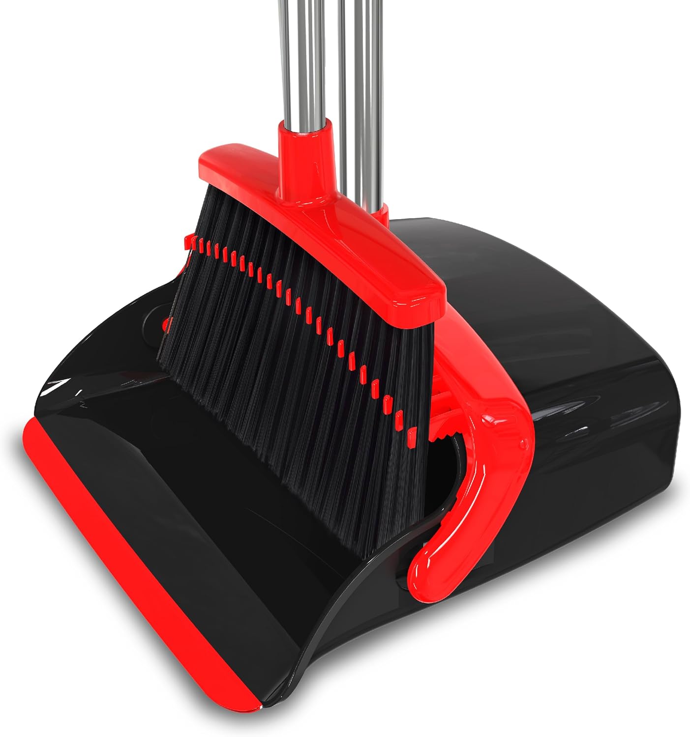 Amazon.com: Broom and Dustpan Set 55", Long Adjustable Stainless Steel ...