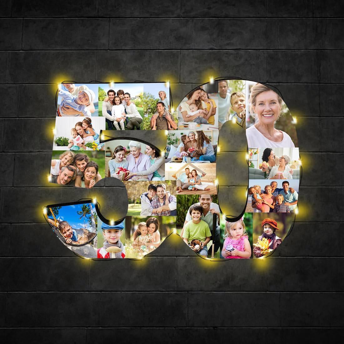 Amazon.com - Personalized Photo Collage Gift, Custom Any Number, 50th ...
