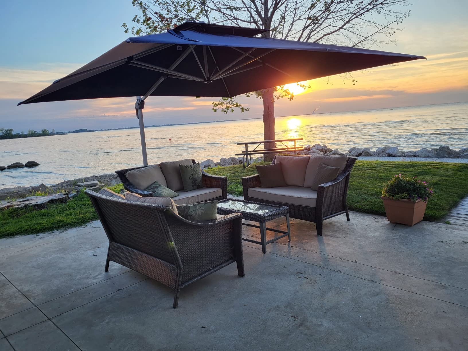 $19/mo - Finance PURPLE LEAF 12 Feet Double Top Deluxe Square Patio ...