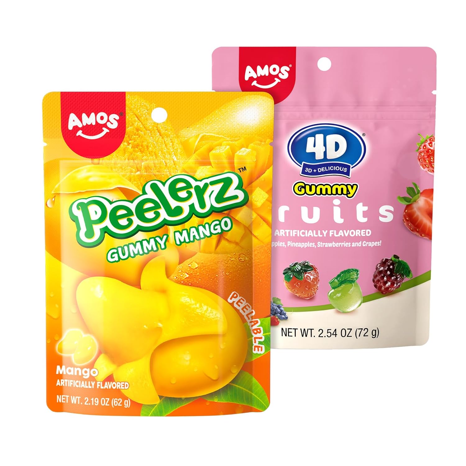 AMOS Peelerz Mango Gummy 3-Pack y 4D Gummy Fruits Chile | Ubuy