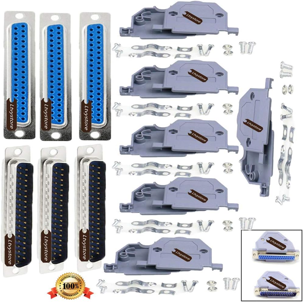 Wire, Cable & Conduit 37 pin AMP connector with pins and cable clamp ...