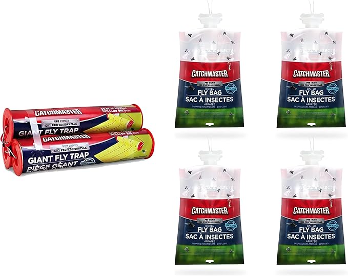 Amazon.com : Catchmaster Outdoor Fly Trap Bundle, Giant Fly Glue Trap 3 ...