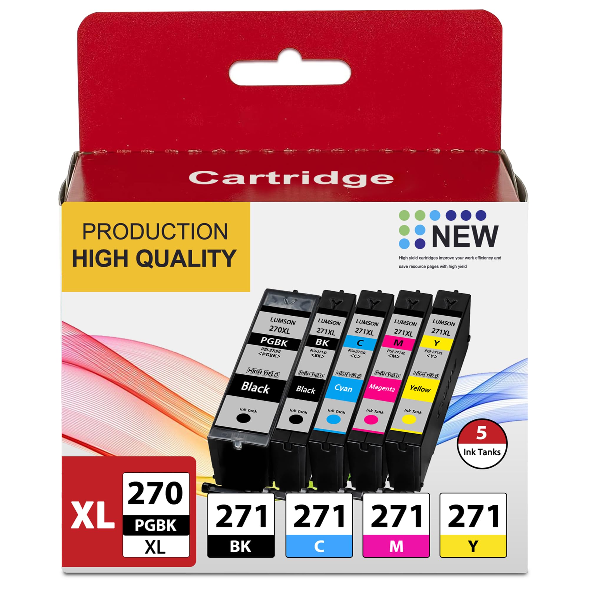 PGI-270 CLI-271 Ink Cartridge Replacement for Canon Ink 270 and 271 ...