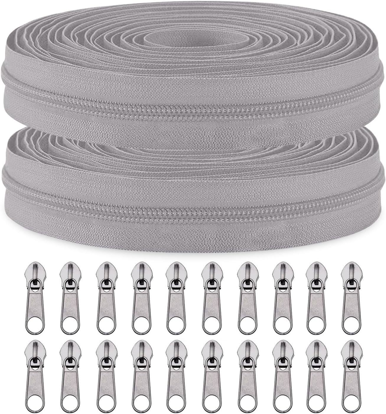 Amazon.com: The Yards 20PC Stone Grey Nylon Zipper, (#5) for DIY Craft Bags