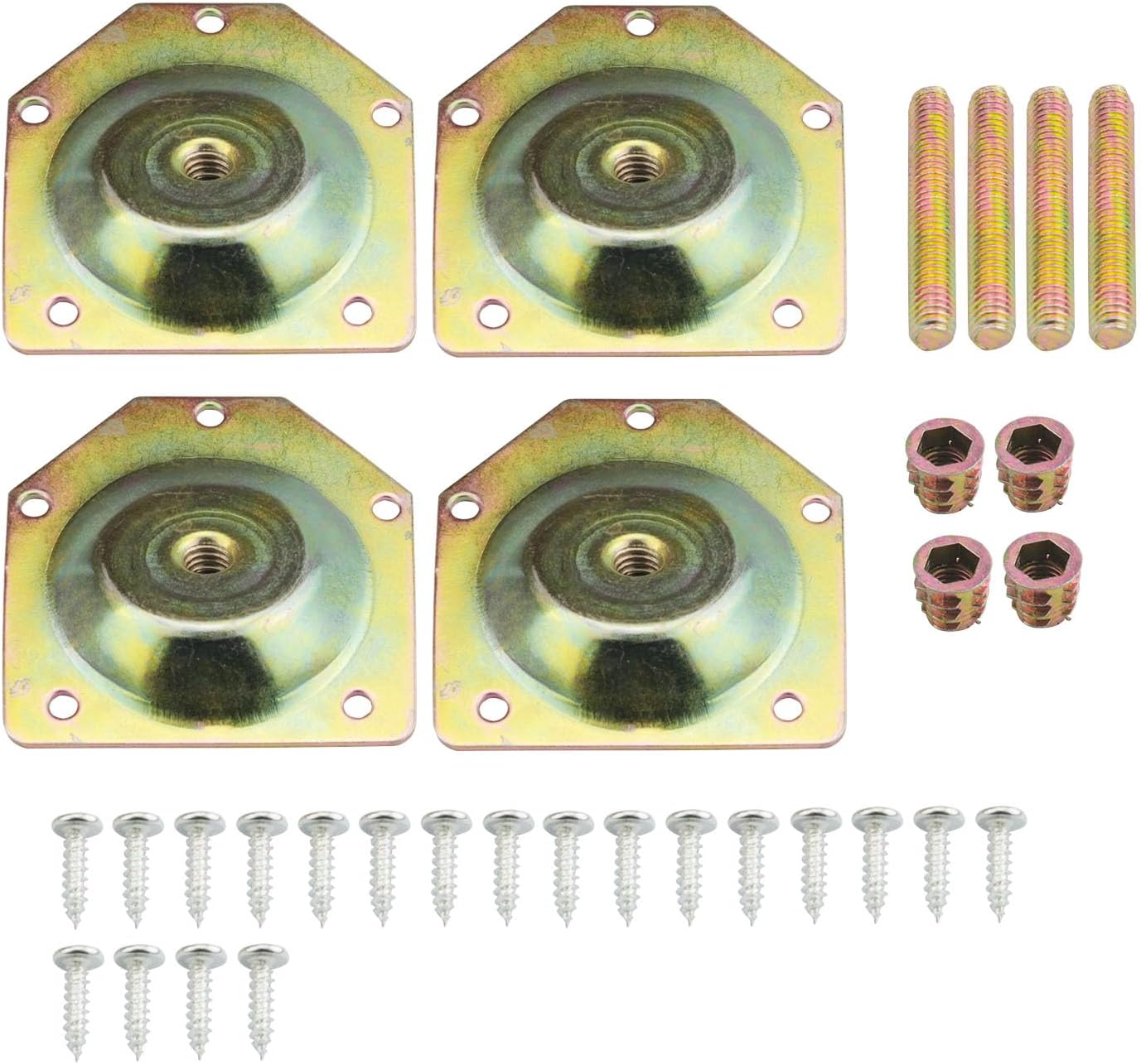 YHXiXi 4 Pack Furniture Leg Mounting Plate,Furniture Leg Attachment ...