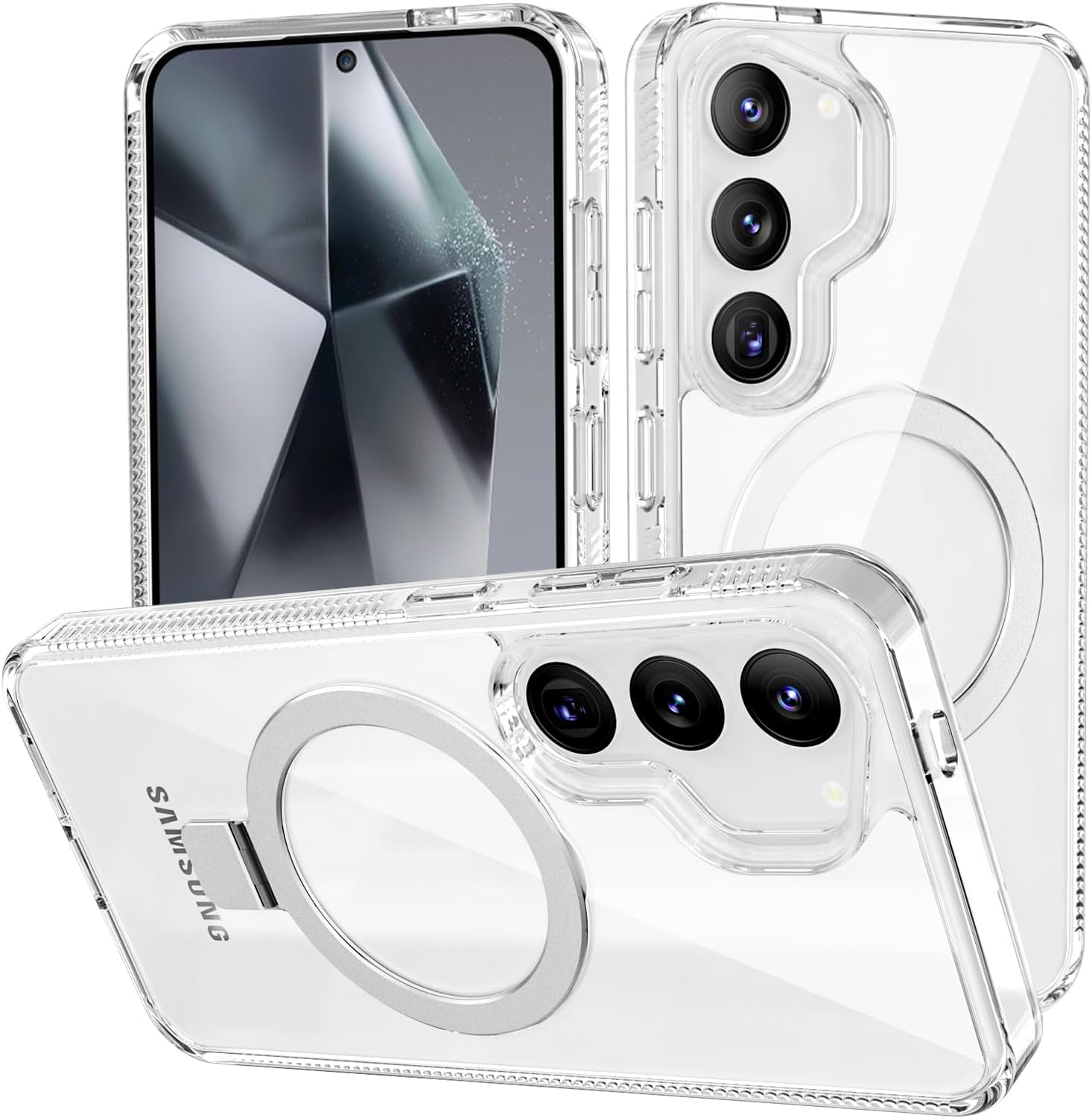 Amazon.com: STERKER Magnetic Ring Stand Case for Samsung Galaxy S24 ...