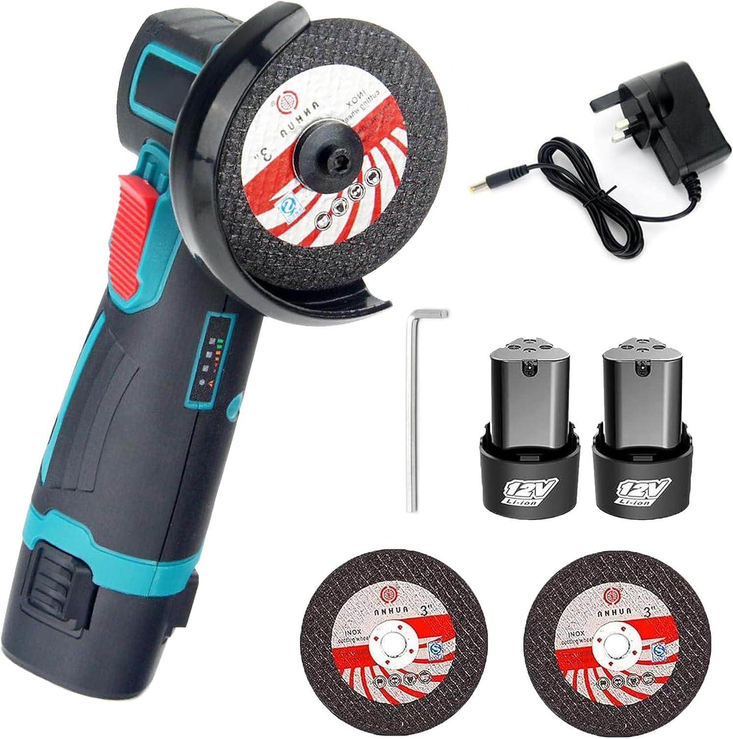 LIROPAU Angle Grinder, 12V Cordless Angle Grinder, Mini Angle Grinder ...