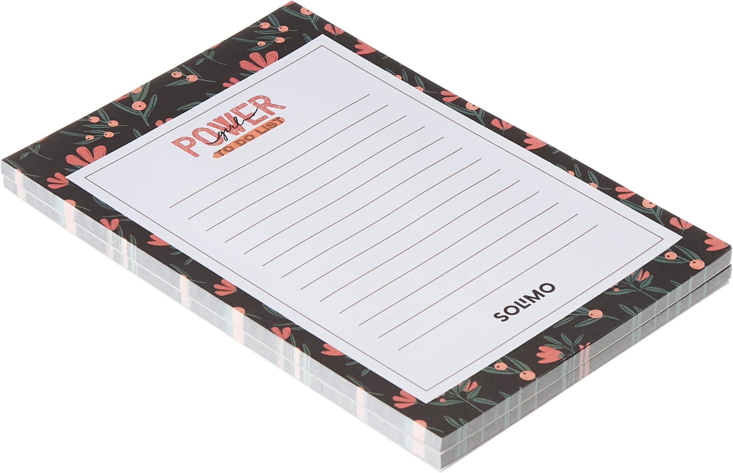 Amazon Brand - Solimo Desk Notepad, To Do List Planner, 50 Tear Off ...
