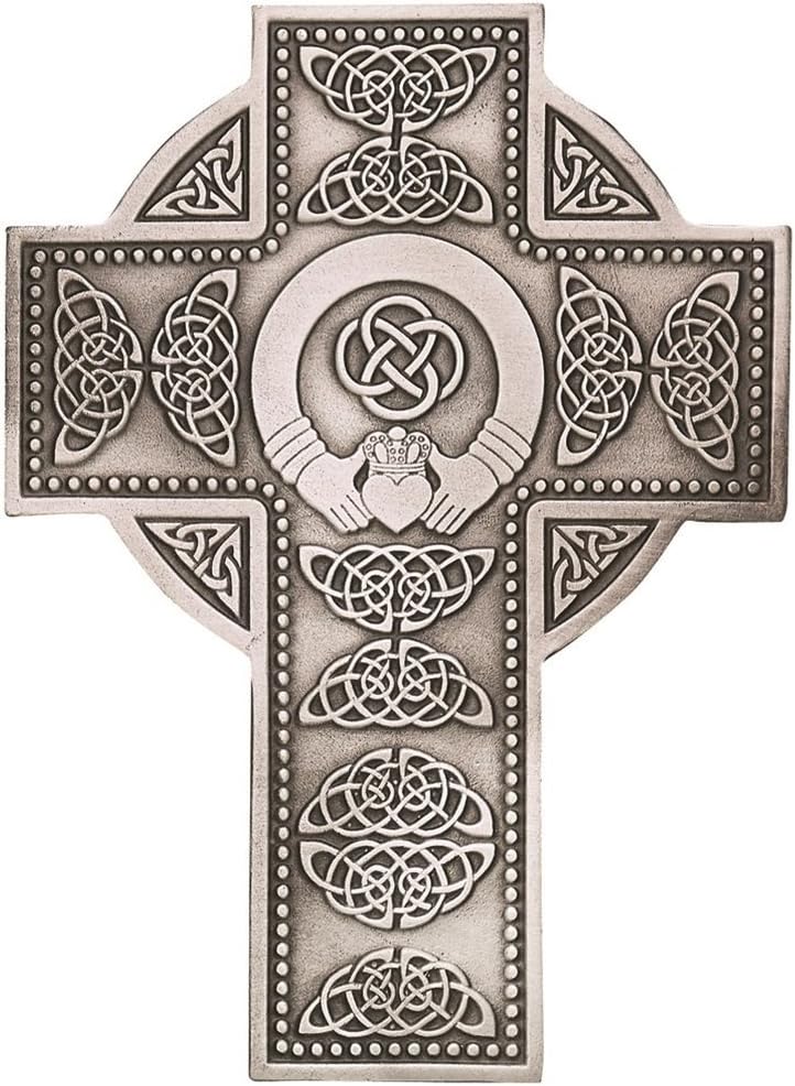 Amazon.com: Triquetra Trinity Knot Design 10" Resin Hanging Crucifix ...