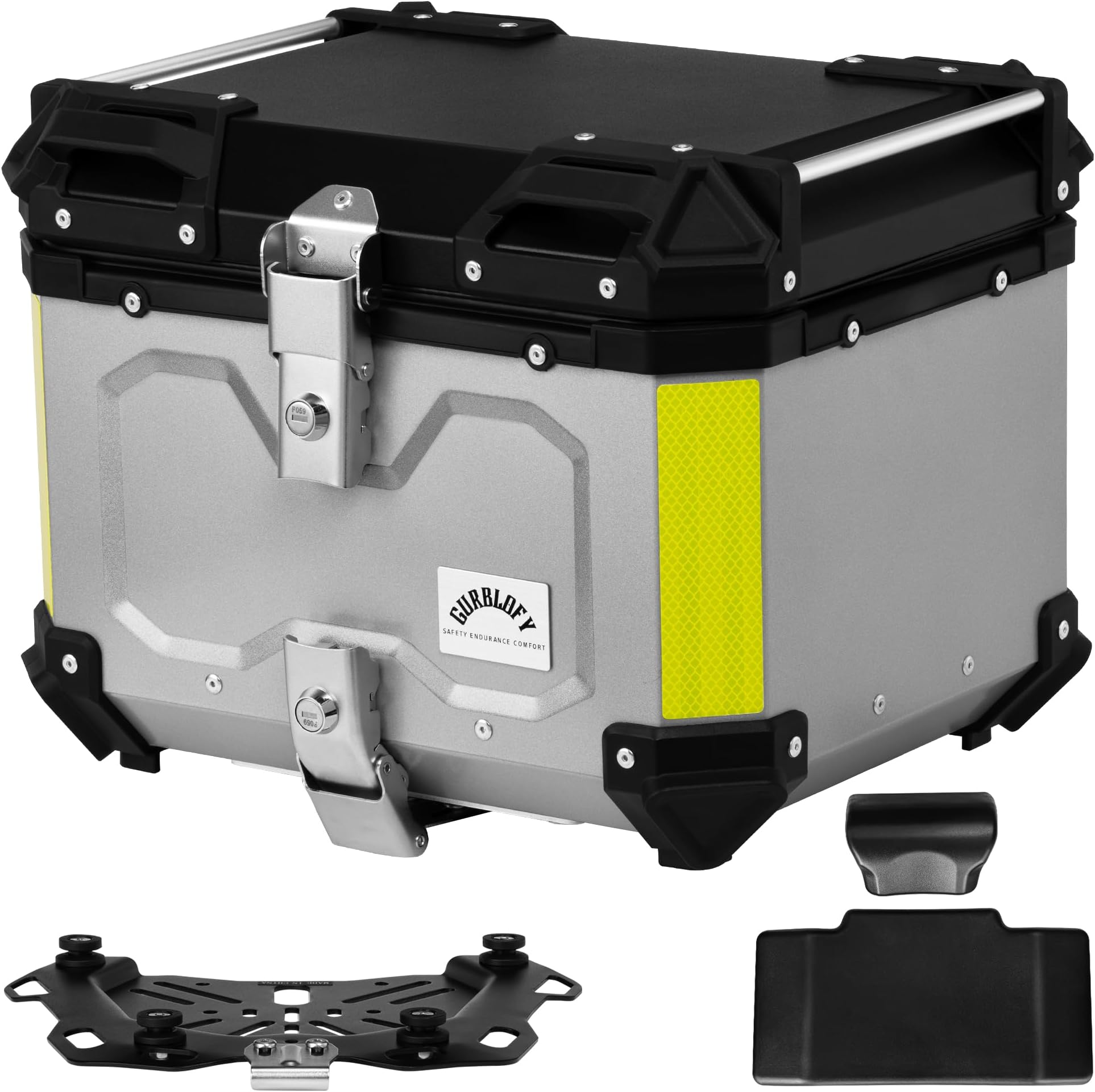 Amazon.com: OXBZKMY 65L Motorcycle Top Case, Aluminum Universal ...