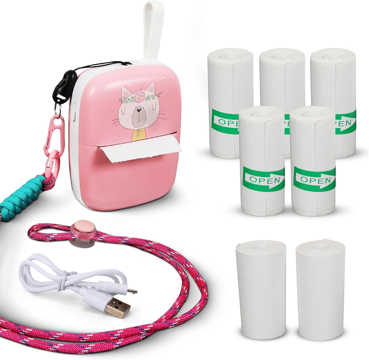 Amazon.com: Portable Sticker Printer - Mini Printer - Pocket Inkless ...