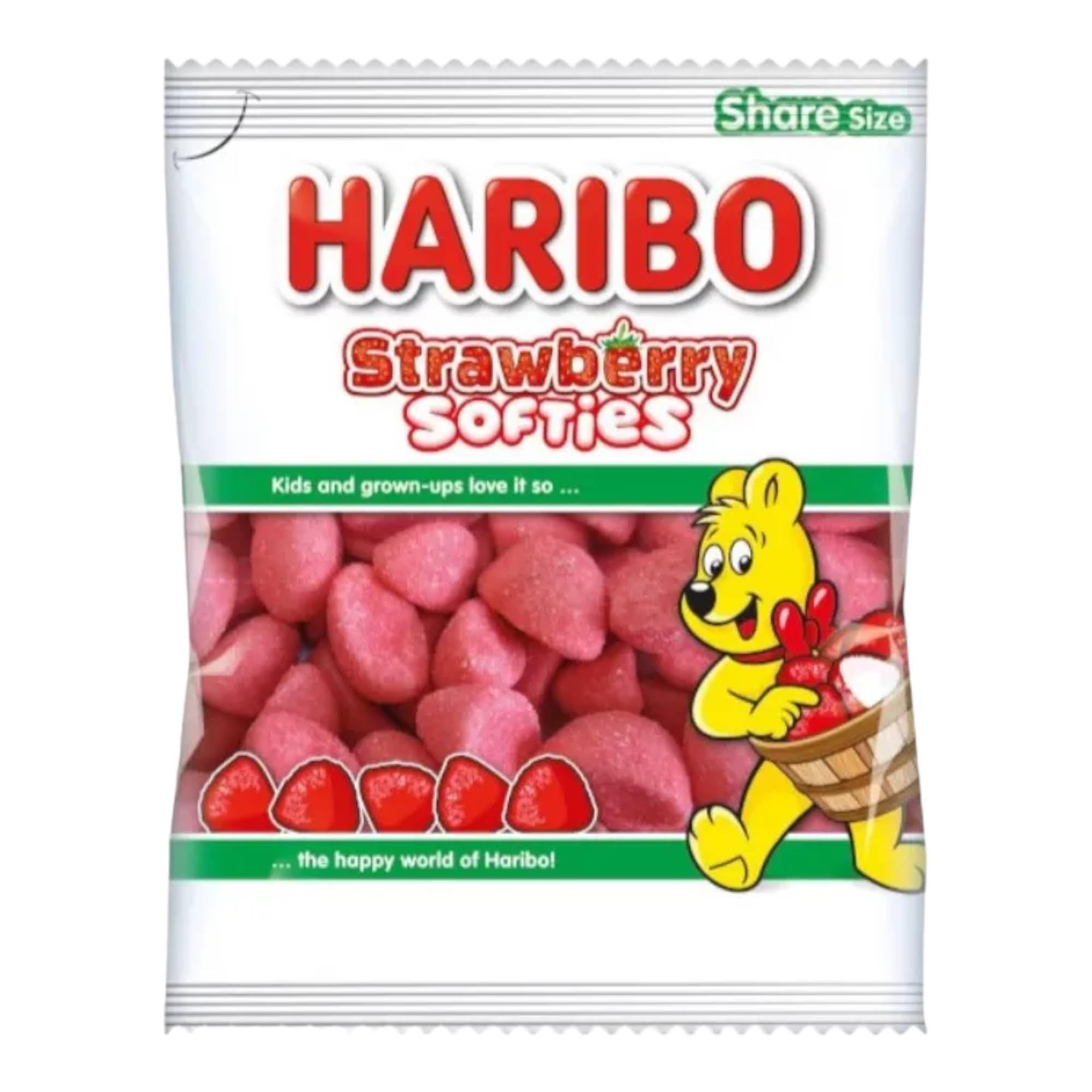 Strawberry Softies Foamy, Sugar Coated Gummy Soft Sweets 140g 2x Share ...