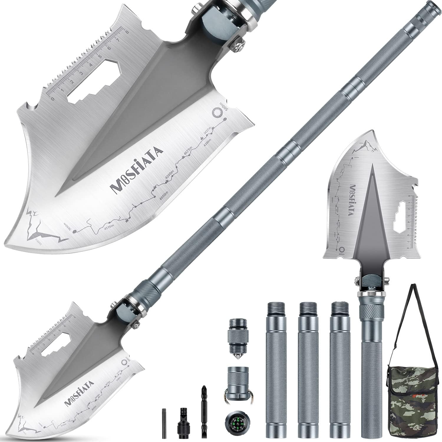 Pelle de Camping Pliante MOSFiATA, Pelle Militaire multifonctionnelle ...
