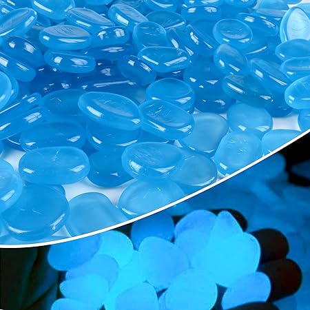 Amazon.com : UNIME Glow in The Dark Garden Pebbles Stones Rocks for ...