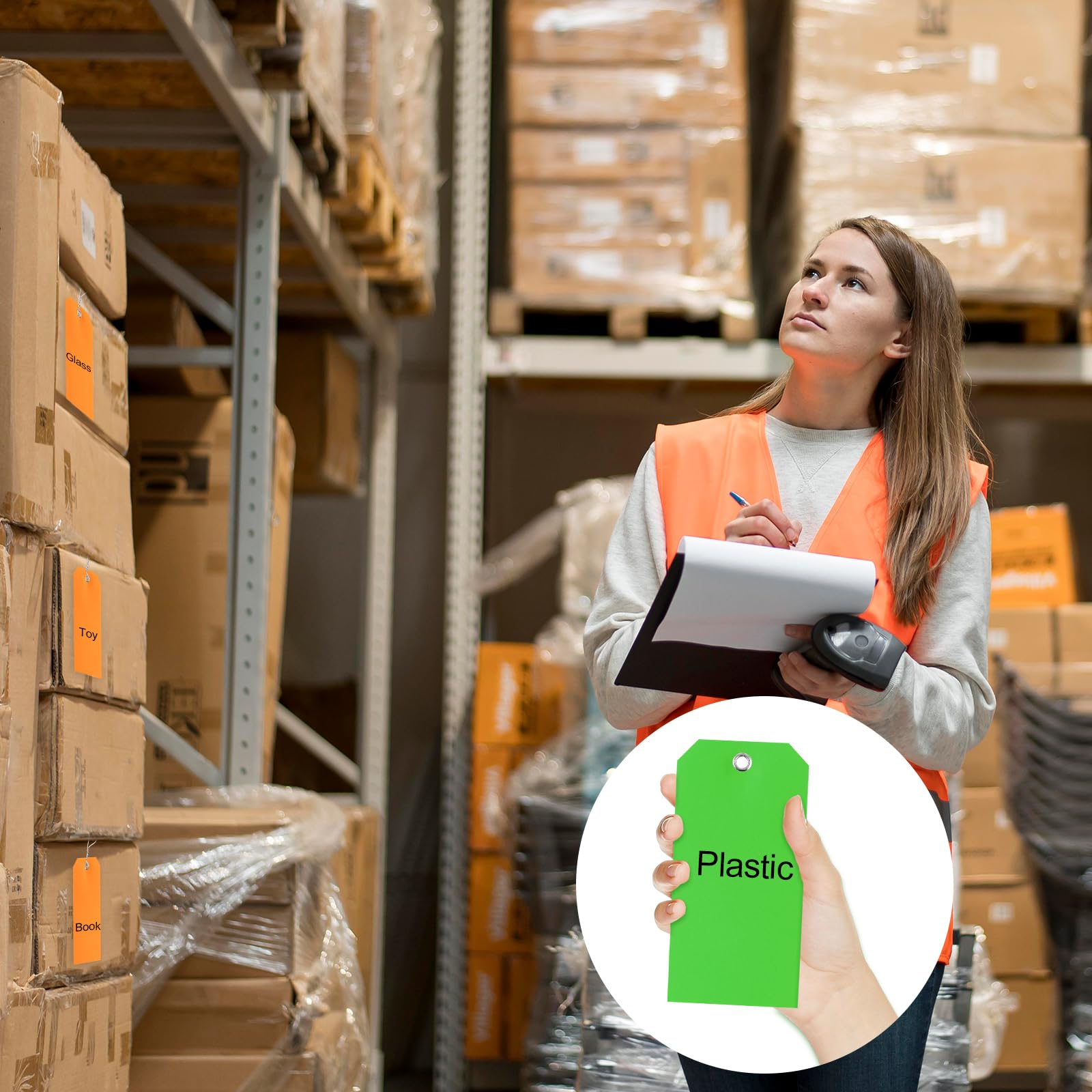 Shipping Tags 1000-Pack Colorful Plastic With Iron Wires - 6.3x3.15 ...