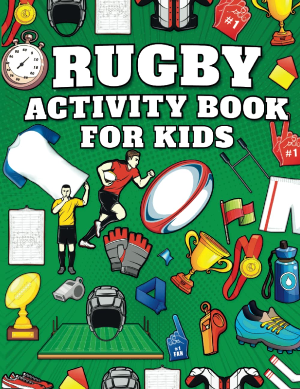 Rugby Activity Book For Kids Puzzles Includes Mazes Word Search ...