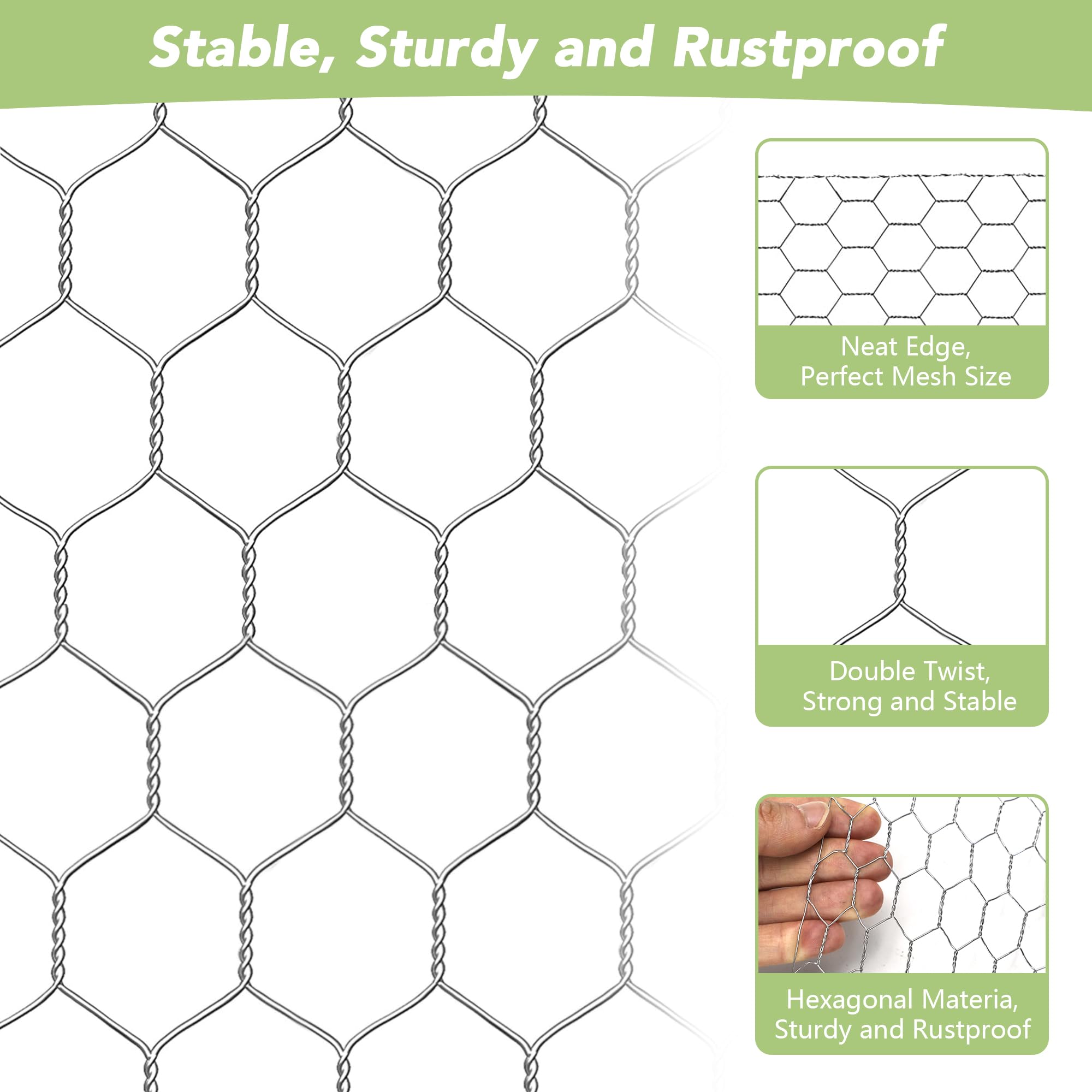 Snapklik.com : Chicken Wire, 17Inx40FT Chicken Wire Fencing For Garden ...