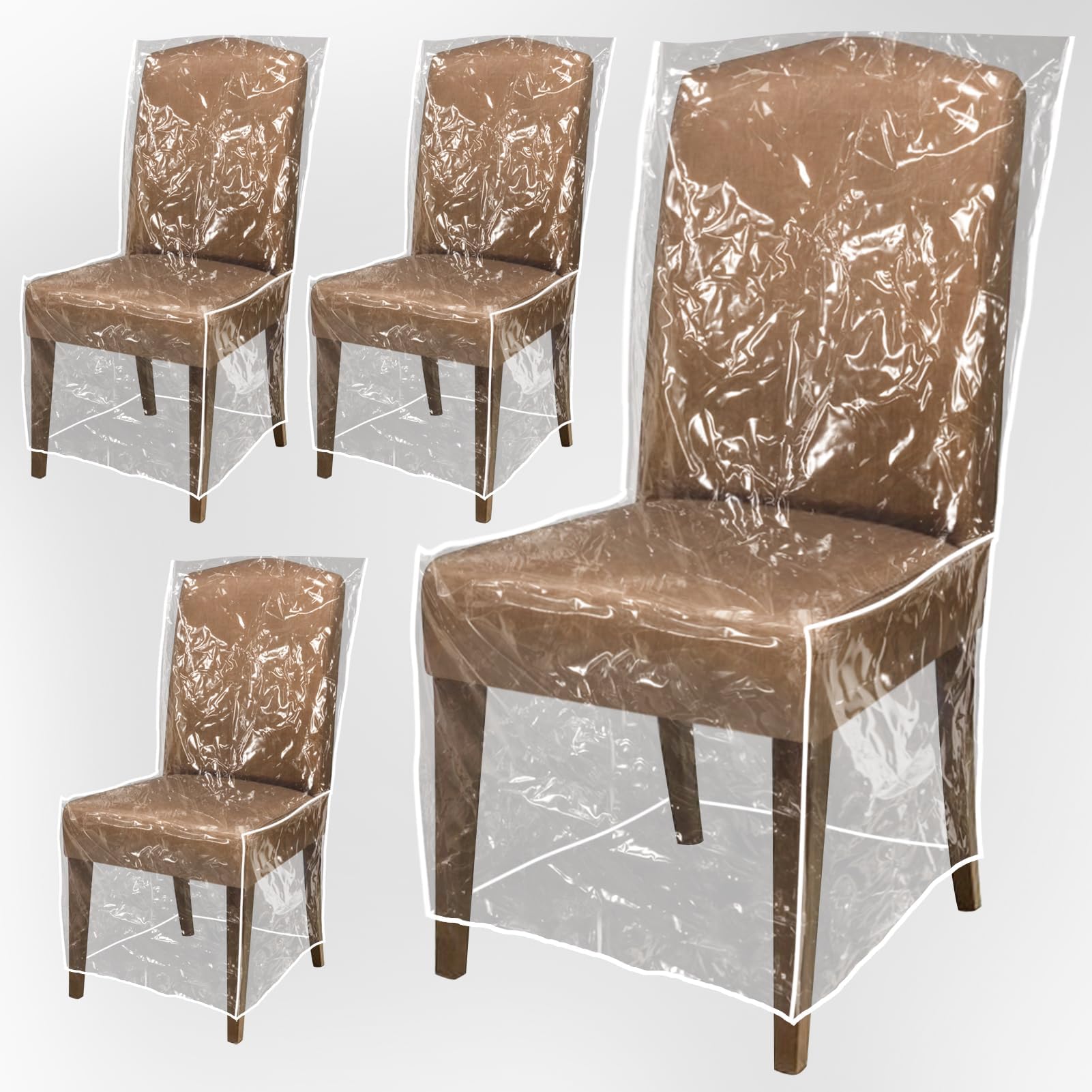 Amazon.com: AYNINENG 2 Pack Plastic Dining Chair Protector 18 x 17 inch ...