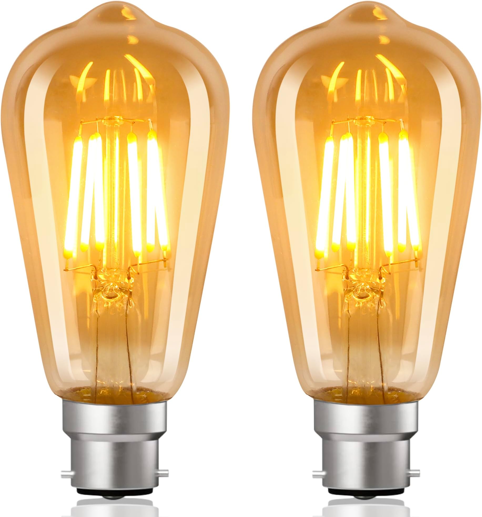 TCP Decorative Filament 420L ST64 4W Amber B22/BC Non Dimmable 2400 ...