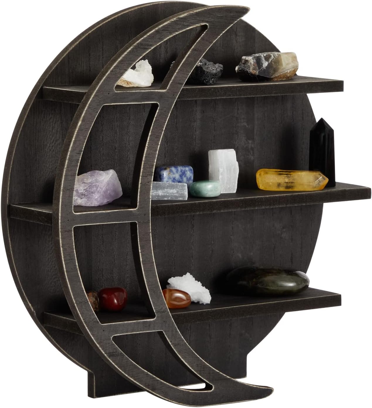 Amazon.com: CEFRECO Wooden Crystal Display Shelf - Crystal Holder for ...