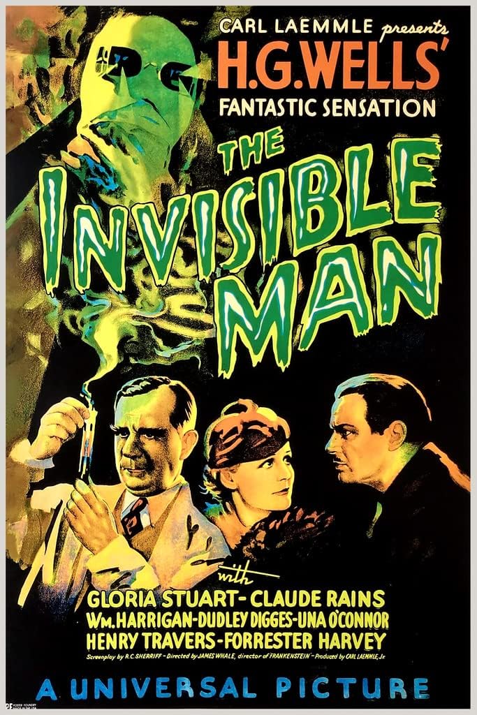 Amazon.com: The Invisible Man Retro Vintage Horror Movie Merchandise ...