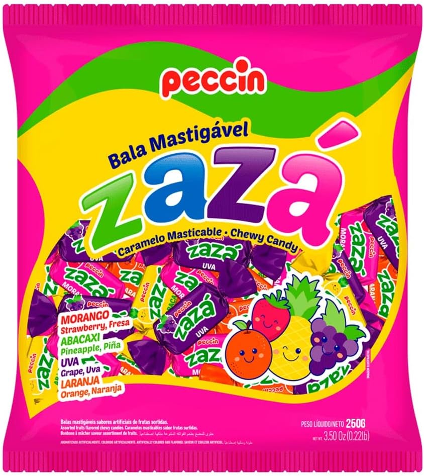 Bala Mastigável Zazá Sortida - 250g | Amazon.com.br