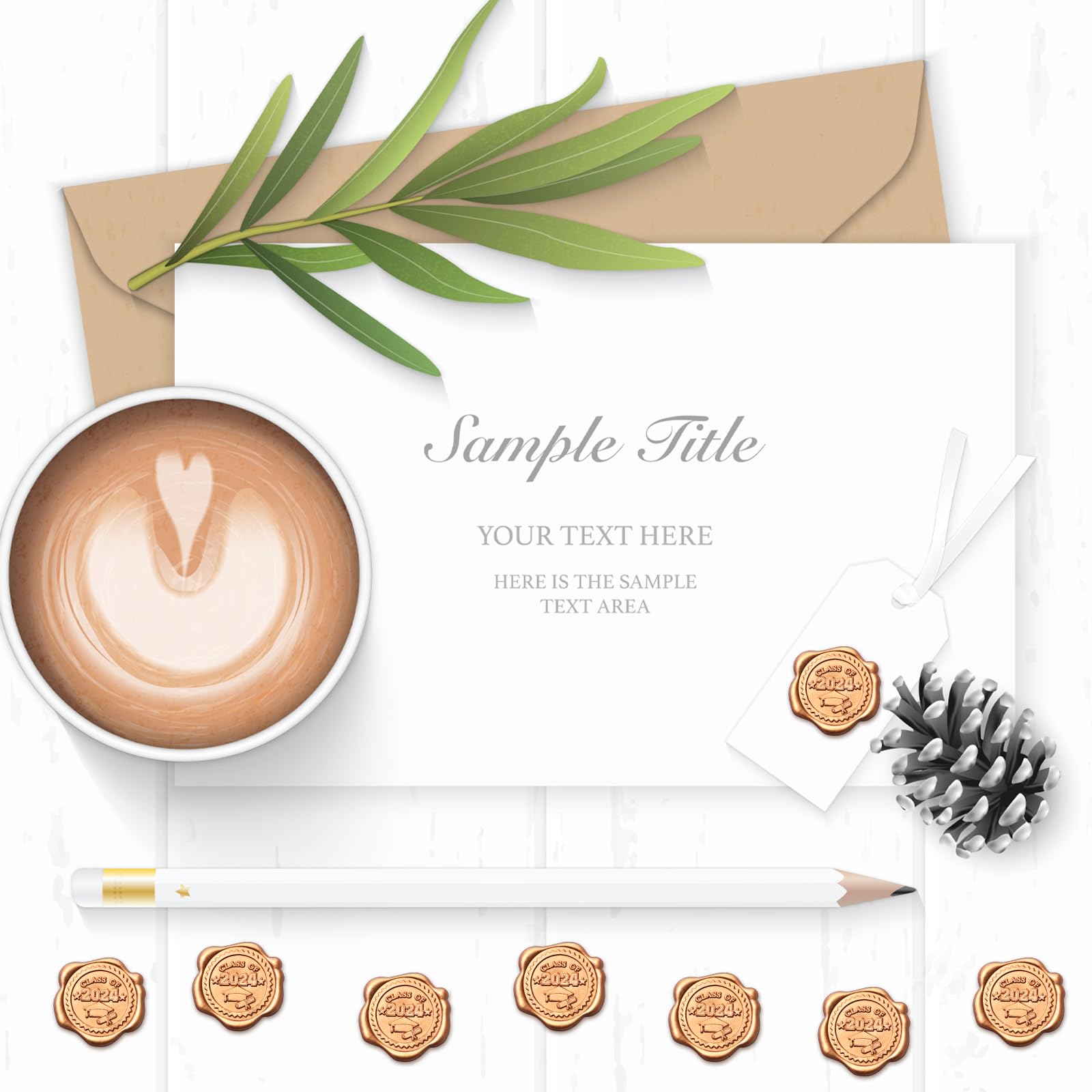 Snapklik.com : Gersoniel 50 Pcs Graduation Wax Seal Stickers Envelope ...